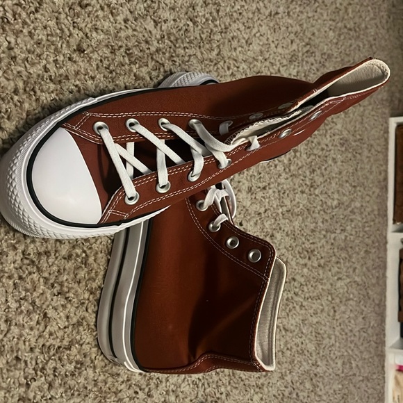 Converse | Shoes | Ritual Red High Top Platform Converse In Size Womens ...